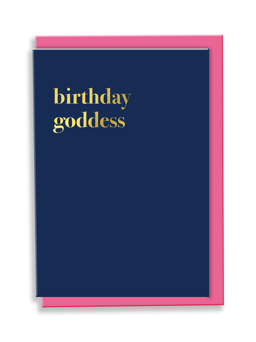 Birthday Goddess Greeting Card - Typography – A Gift From The Gods